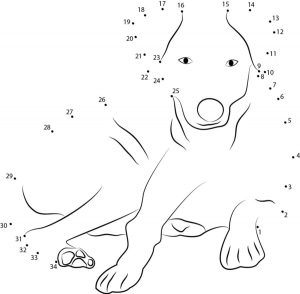 Relier les points: Chien imprimable, gratuit, pour les enfants et les ...