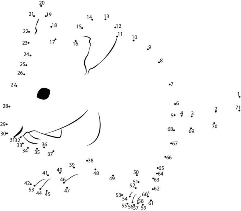 Connect the dots: Mouse, printable for kids & adults, free