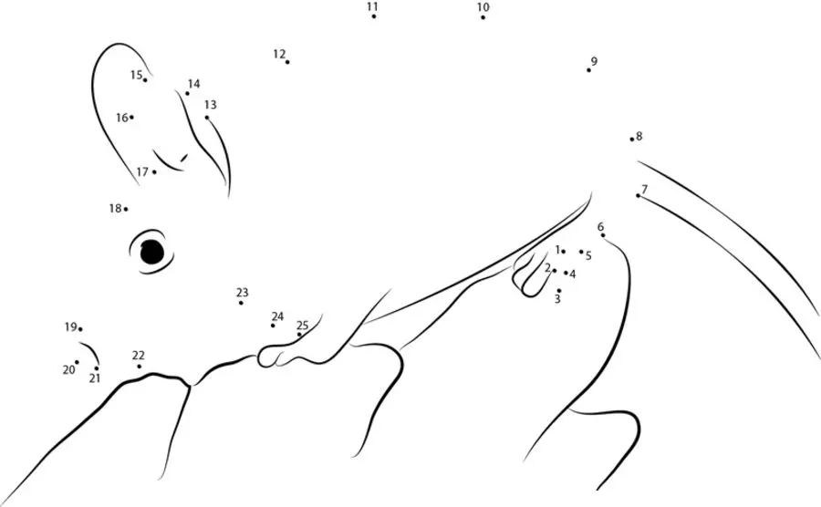 Connect the dots: Mouse, printable for kids & adults, free