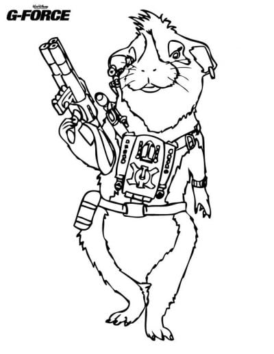 Dibujos para colorear: G-Force imprimible, gratis, para los niños y los ...