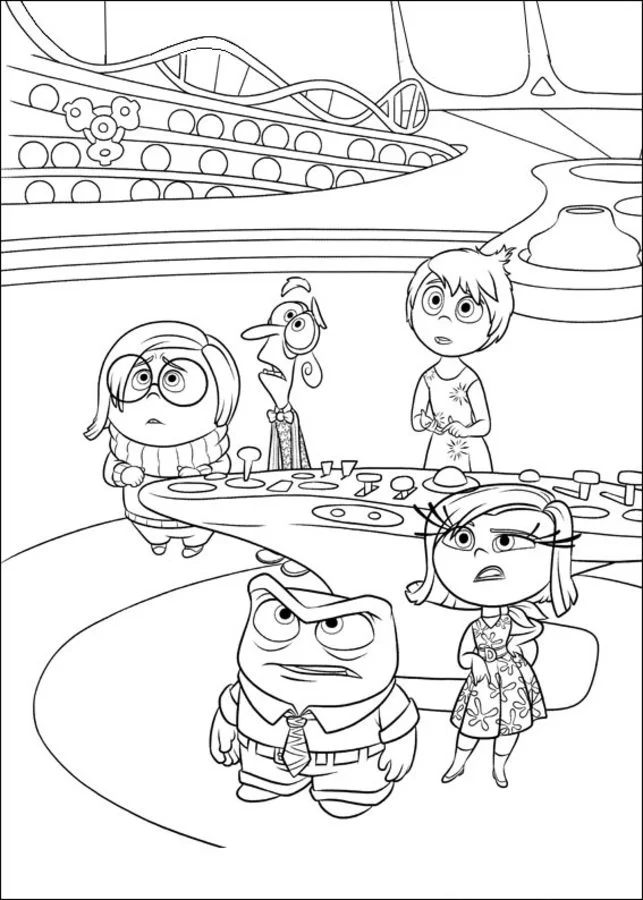 Dibujos para colorear: Inside Out imprimible, gratis, para los niños y ...