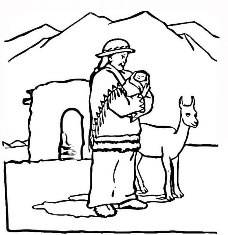 Dibujos para colorear: Llama imprimible, gratis, para los niños y los ...