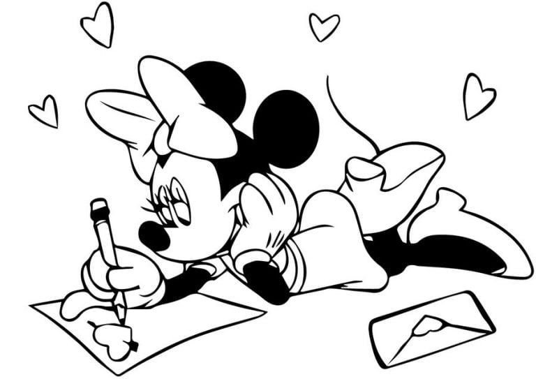 Coloring pages: Minnie Mouse, printable for kids & adults, free