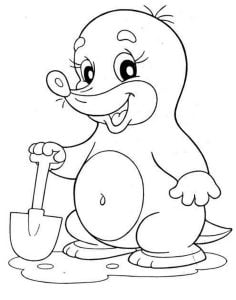 Dibujos para colorear: Topos imprimible, gratis, para los niños y los ...