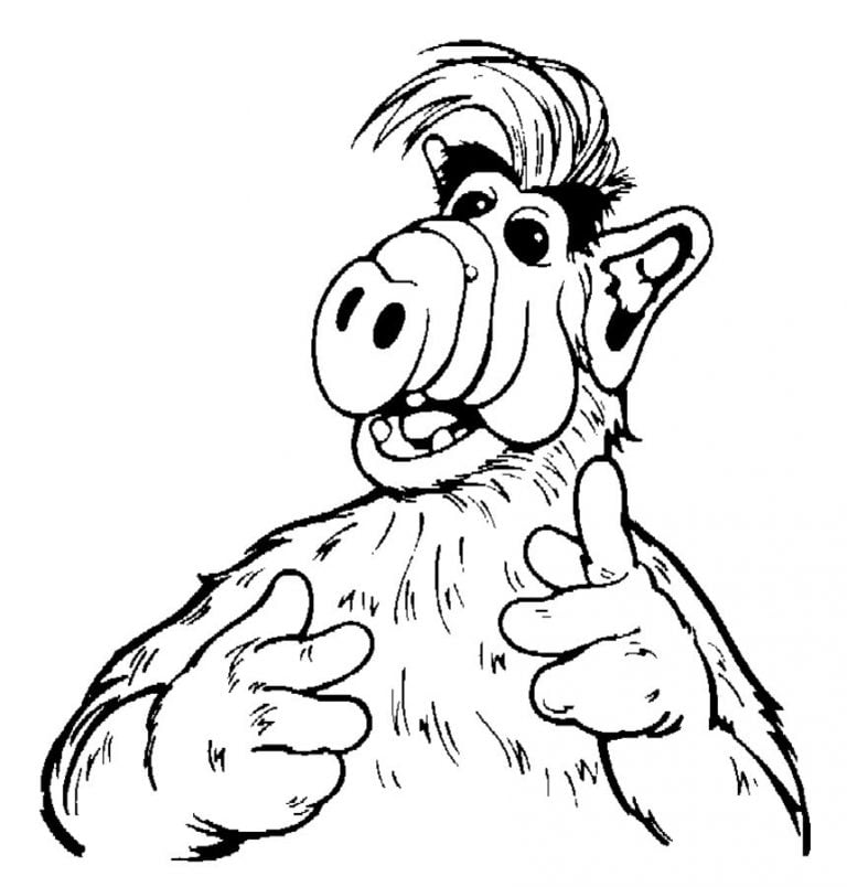 Coloring pages: Alf, printable for kids & adults, free