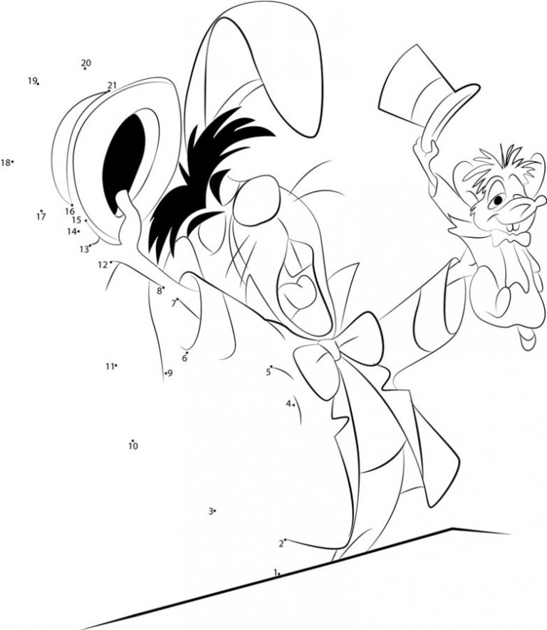 Unir puntos: Alicia en el país de las maravillas imprimible, gratis ...