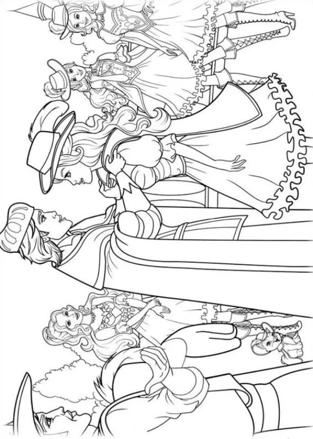 Barbie And The Three Musketeers Coloring Pages