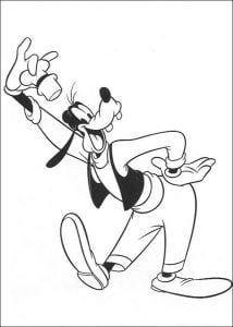 Ausmalbilder: Goofy zum ausdrucken, kostenlos, für Kinder und Erwachsene