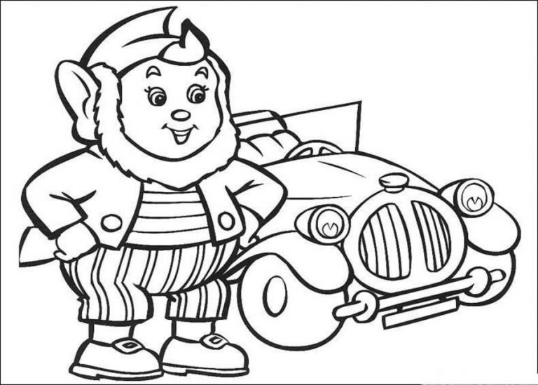Coloring pages: Noddy, printable for kids & adults, free