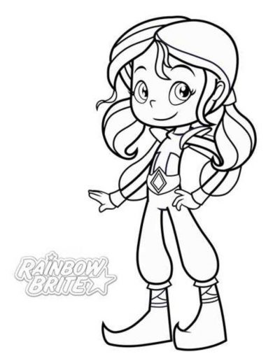 Coloring pages: Rainbow Brite, printable for kids & adults, free