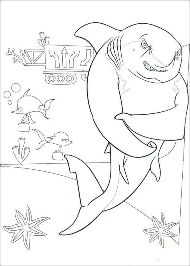 Coloring pages: Shark Tale, printable for kids & adults, free