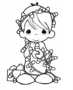 Coloring pages: Christmas Lights, printable for kids & adults, free