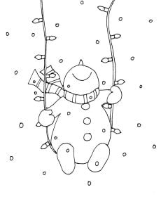 Coloring pages: Christmas Lights, printable for kids & adults, free