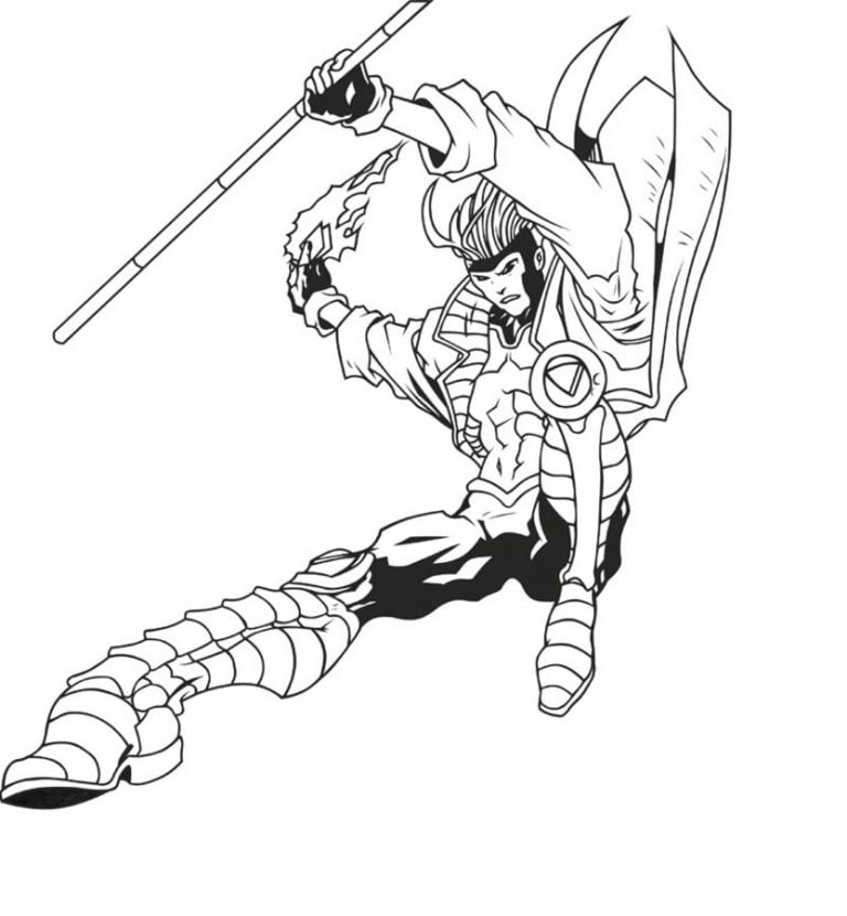 Coloring pages: Gambit, printable for kids & adults, free
