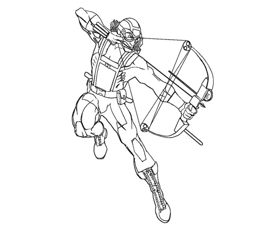 Coloring pages: Hawkeye, printable for kids & adults, free