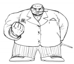 Coloriages: Le Caïd / Wilson Fisk imprimable, gratuit, pour les enfants ...