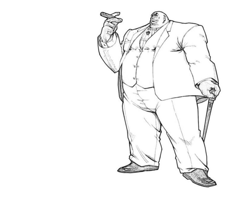 Coloriages: Le Caïd / Wilson Fisk imprimable, gratuit, pour les enfants ...