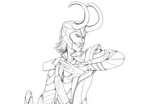 Disegni da colorare: Loki stampabile, gratuito, per bambini e adulti