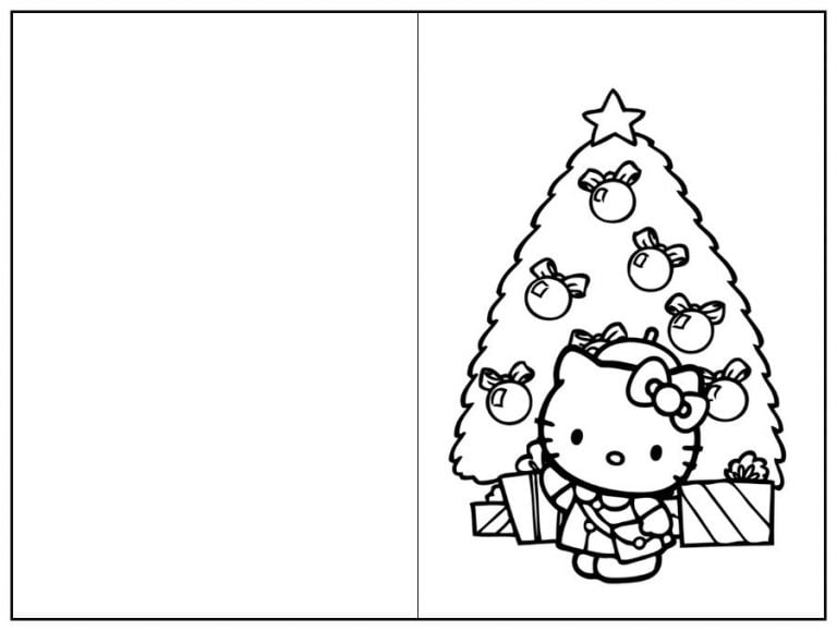 Coloring pages: Merry Christmas Cards, printable for kids & adults, free