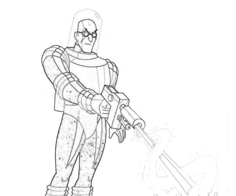 Coloring pages: Mr. Freeze, printable for kids & adults, free