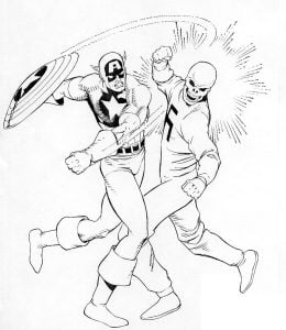 Coloring pages: Red Skull, printable for kids & adults, free