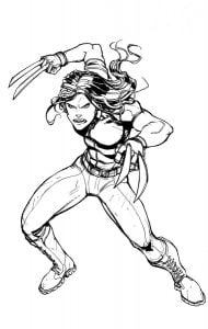 Coloring pages: X-23, printable for kids & adults, free