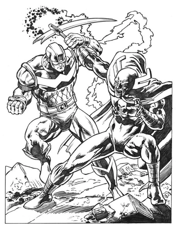 Coloring pages: Wonder Man, printable for kids & adults, free