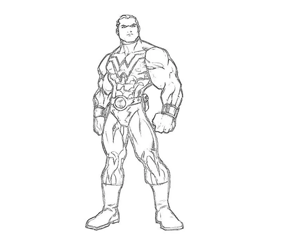 Coloring pages: Wonder Man, printable for kids & adults, free