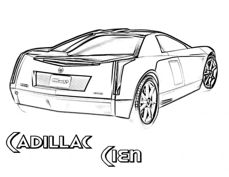 Coloring pages: Cadillac, printable for kids & adults, free