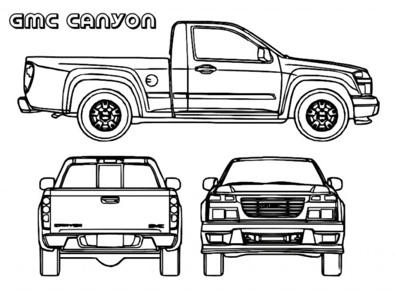 Gmc Sierra Drawing Sketch Coloring Page