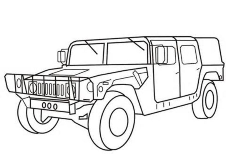 Coloring pages: Hummer, printable for kids & adults, free
