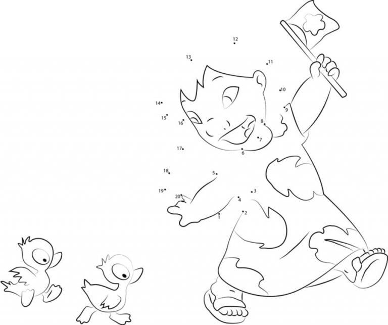 Relier les points: Lilo et Stitch imprimable, gratuit, pour les enfants ...