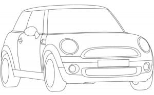 Coloring pages: Mini Cooper, printable for kids & adults, free