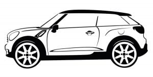 Coloring pages: Mini Cooper, printable for kids & adults, free