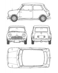 Coloring pages: Mini Cooper, printable for kids & adults, free