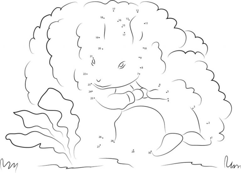 Connect the dots: Peter Rabbit, printable for kids & adults, free