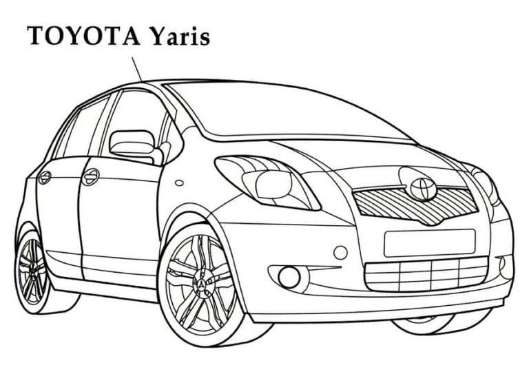 Coloring pages: Toyota, printable for kids & adults, free