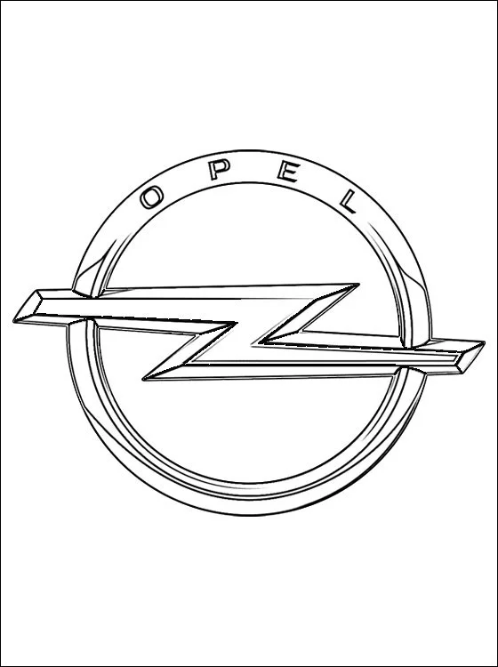 Kolorowanki: Opel - logo do druku dla dzieci i dorosłych