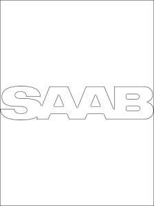 Coloring pages: Saab - logo, printable for kids & adults, free
