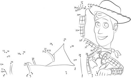 Connect the dots: Toy Story, printable for kids & adults, free