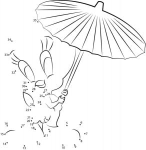 Connect the dots: Tweety, printable for kids & adults, free
