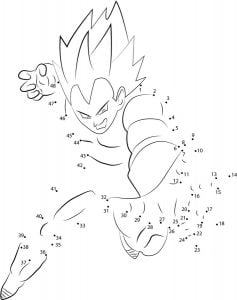Relier les points: Vegeta imprimable, gratuit, pour les enfants et les ...