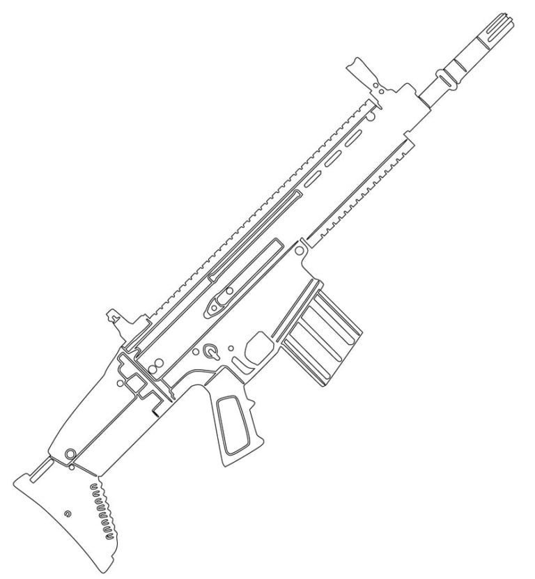 Coloring pages: Machine gun, printable for kids & adults, free to download