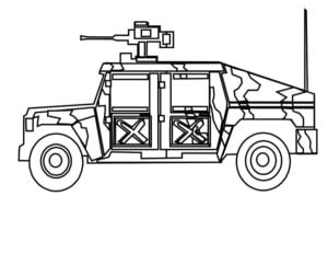 Coloring pages: Army trucks, printable for kids & adults, free