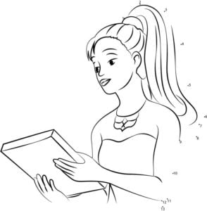 Connect the dots: Barbie, printable for kids & adults, free