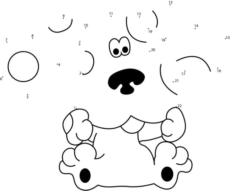 Connect the dots: Blue’s Clues, printable for kids & adults, free