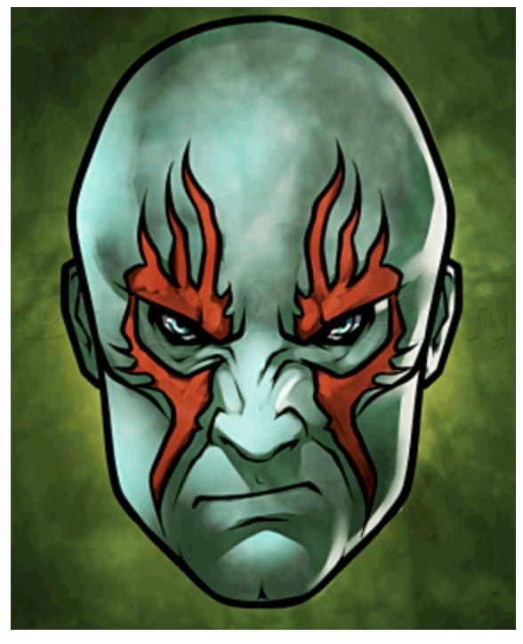 How to draw: Drax the Destroyer - easy step by step tutorial for kids