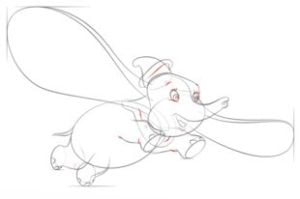 How to draw: Dumbo - easy step by step tutorial for kids