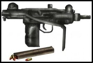 How to draw: Submachine gun - easy step by step tutorial for kids