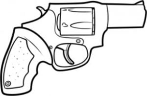 How to draw: Revolver - easy step by step tutorial for kids
